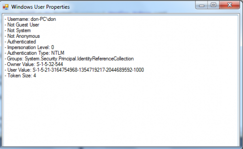 Display Windows User Properties in VB.NET | Free source code, tutorials ...