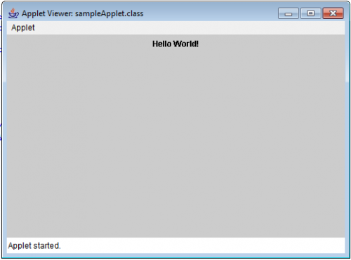 Create Applet in Java | Free source code, tutorials and articles