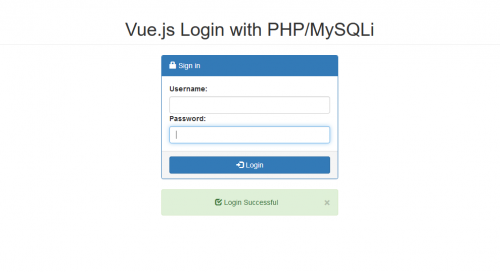 Vuejs Simple Login With Phpmysqli Free Source Code And Tutorials
