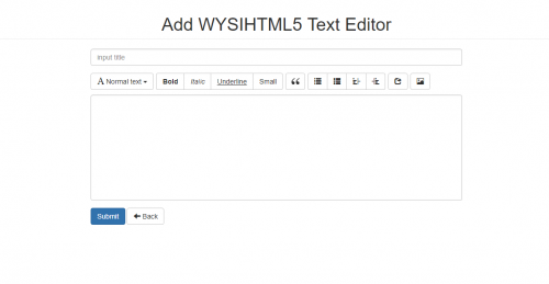 How To Add Wysihtml5 Text Editor Free Source Code And Tutorials