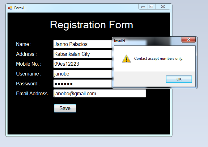 How to Validate a Registration Form Using Regular Expression in C# ... How to Validate a Registration Form Using Regular Expression in C# ...